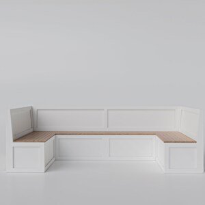 U-bench With Slanted Backrest & Storage - Etsy