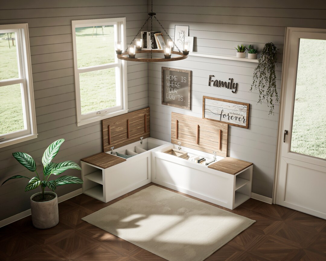 Banquette Seating With Storage & Double Cubby - Benches - Etsy