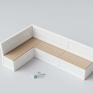 Rustic Modern Corner Bench With Slanted Backrest, Custom Finishes for ...