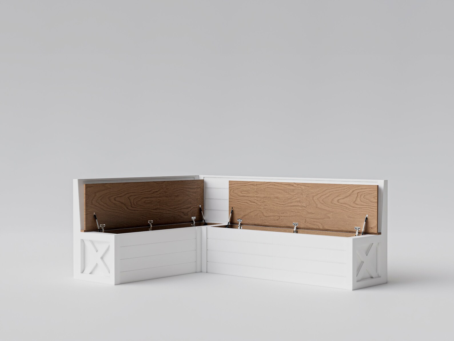 Shiplap X Corner Bench – Customizable Rustic Modern Seating ...