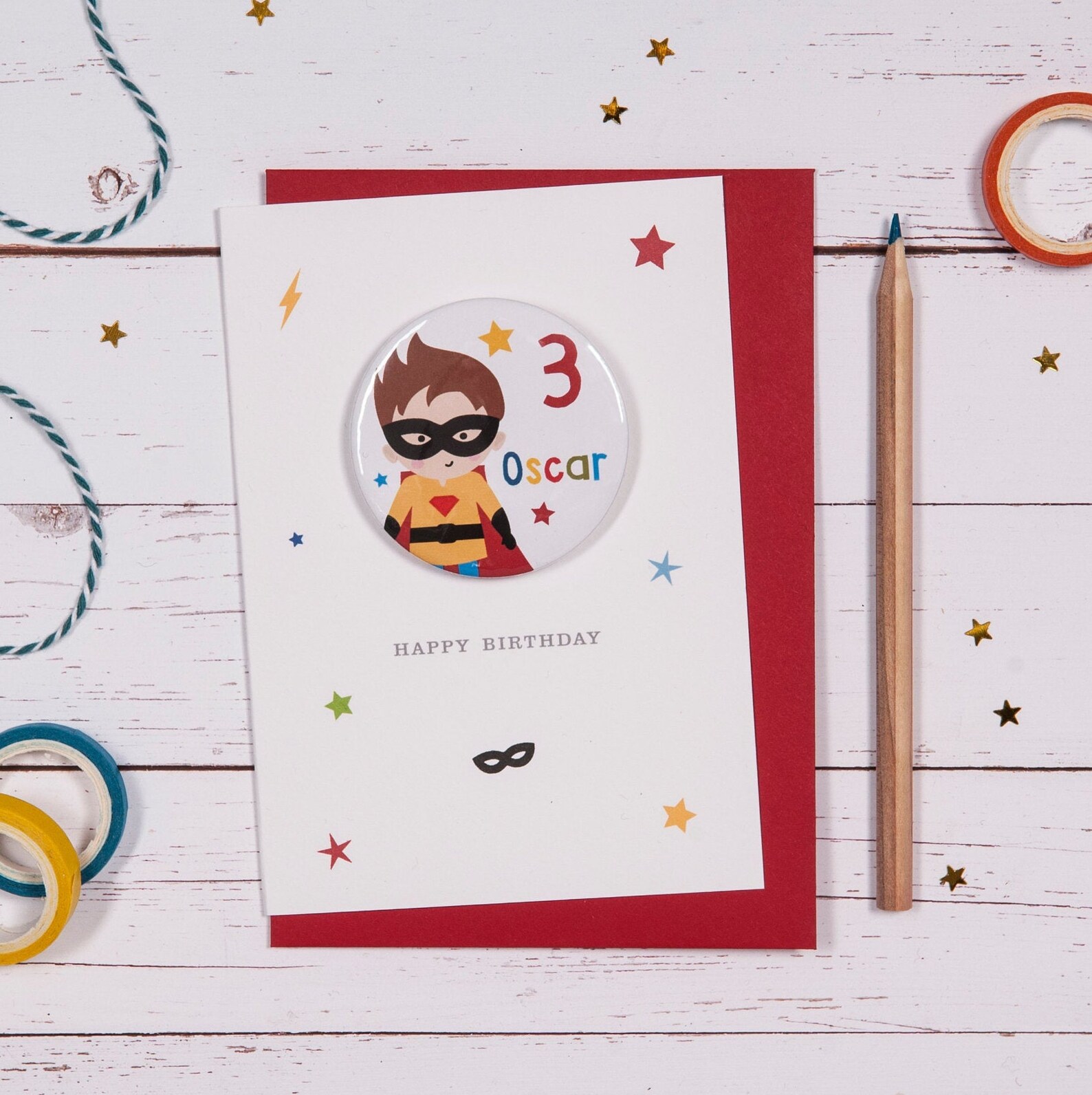 Superhero Birthday Card |personalised Boy's Birthday Card | Boys Age ...