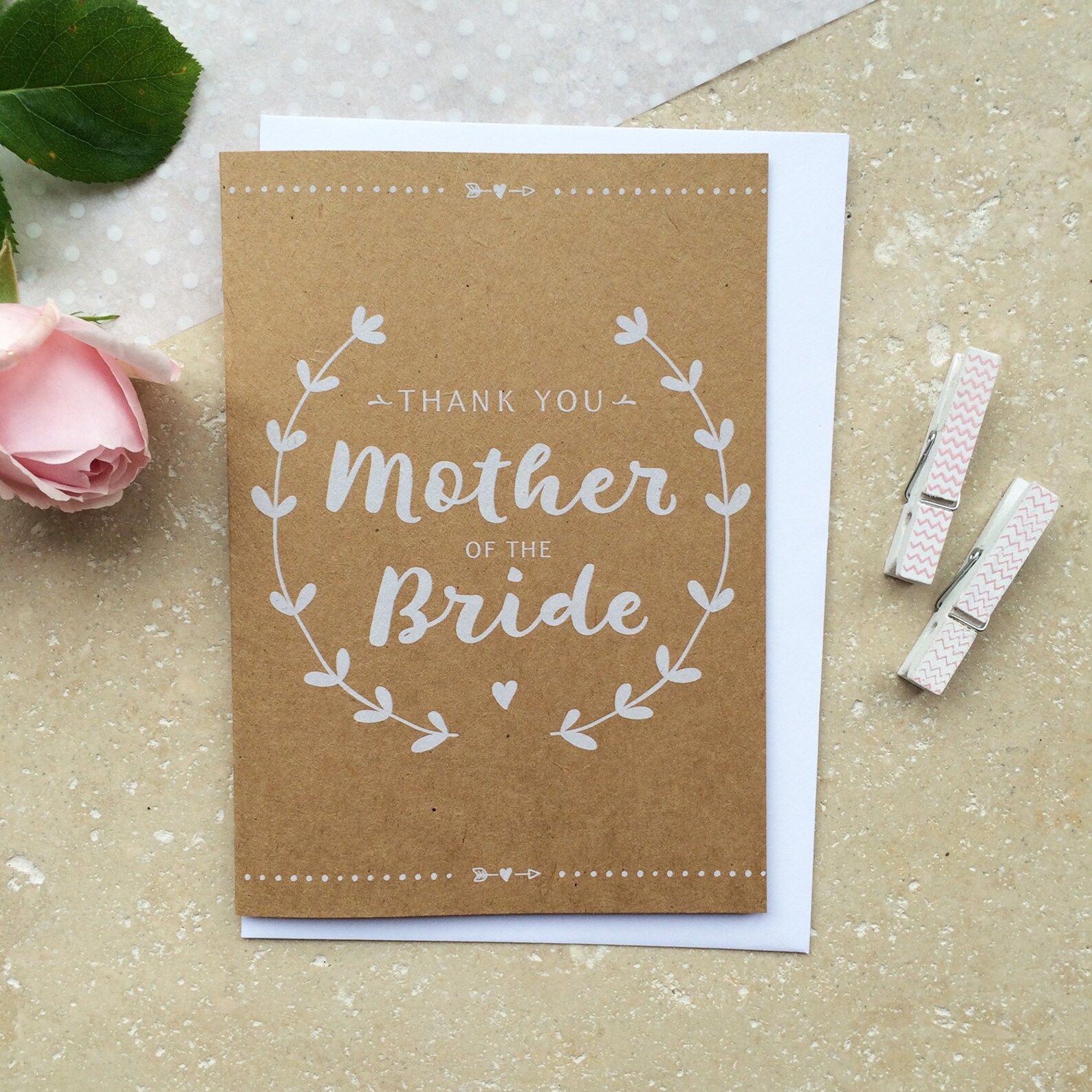 Rustic Mother of the Bride Thank You Card - Etsy