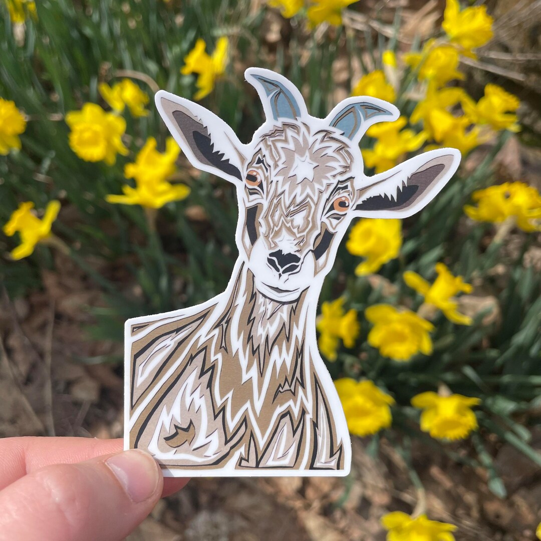 Goat, Weatherproof Vinyl Sticker - Etsy