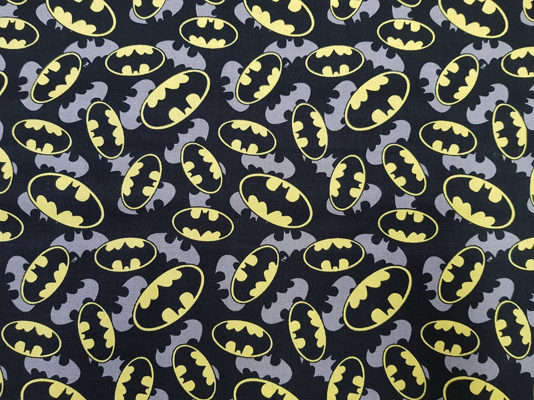 Cotton Fabric Batman Logo Fabric, 100% Cotton Print, Craft and Clothing ...