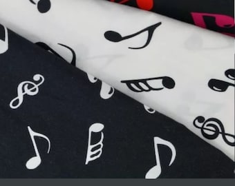 Large Scale Music Notes Fabric Large Scale Sheet Music by ...