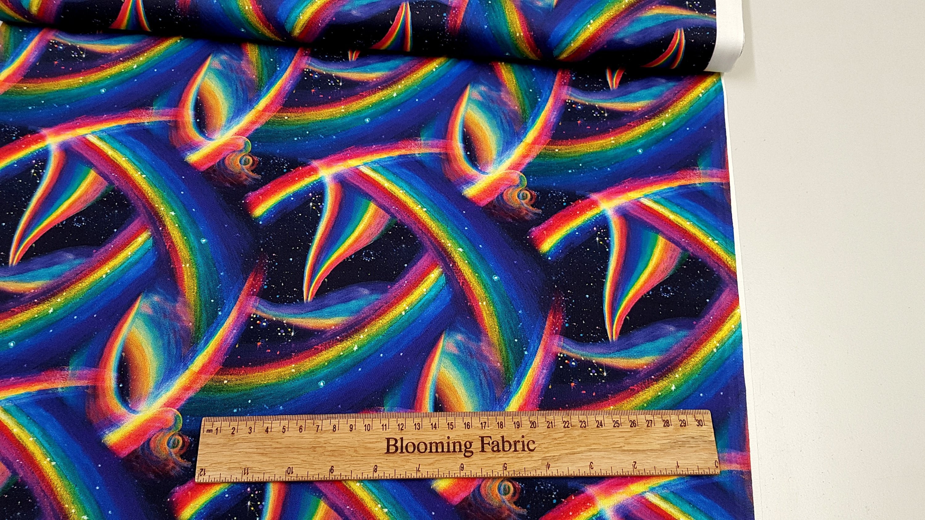 Rainbow Space Fabric Galaxy Cotton Fabric Rainbow Mashup - Etsy UK