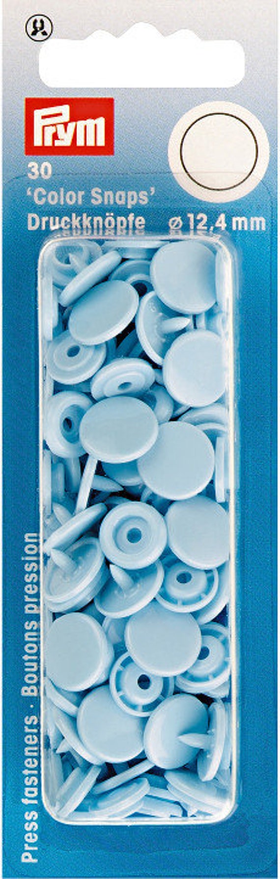 Prym Light Blue Non-sew Colour Snaps 12.4mm 30 Pieces | Etsy
