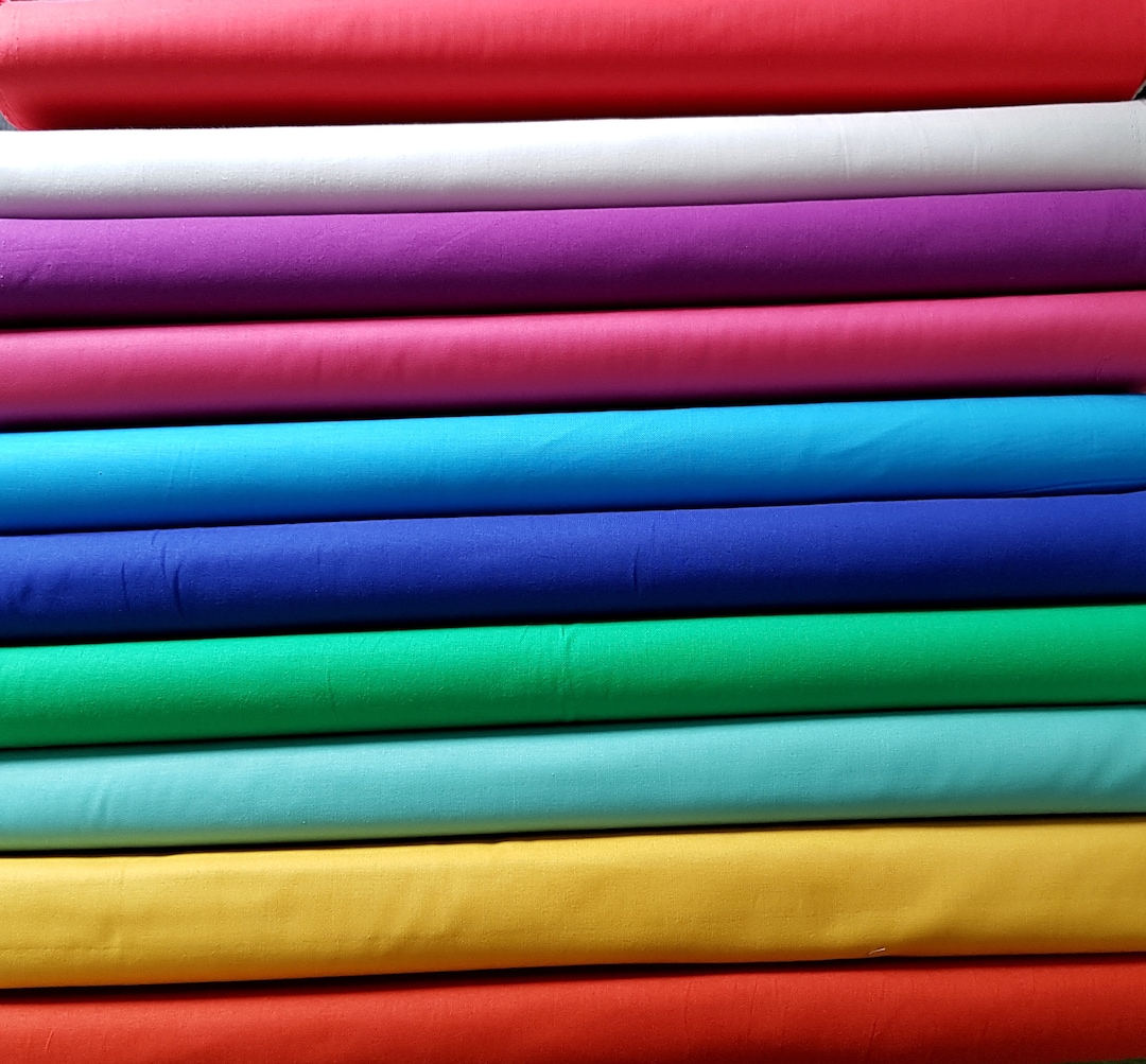 Solid Colors Fabric, Plain Color Spectrum, Crafty Cotton, Quality Cotton Fabric 100% Cotton ...