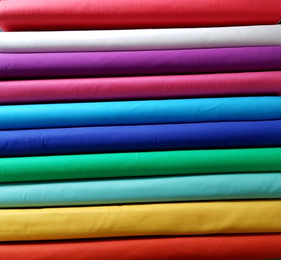 Solid Colors Fabric Plain Color Spectrum Crafty Cotton - Etsy