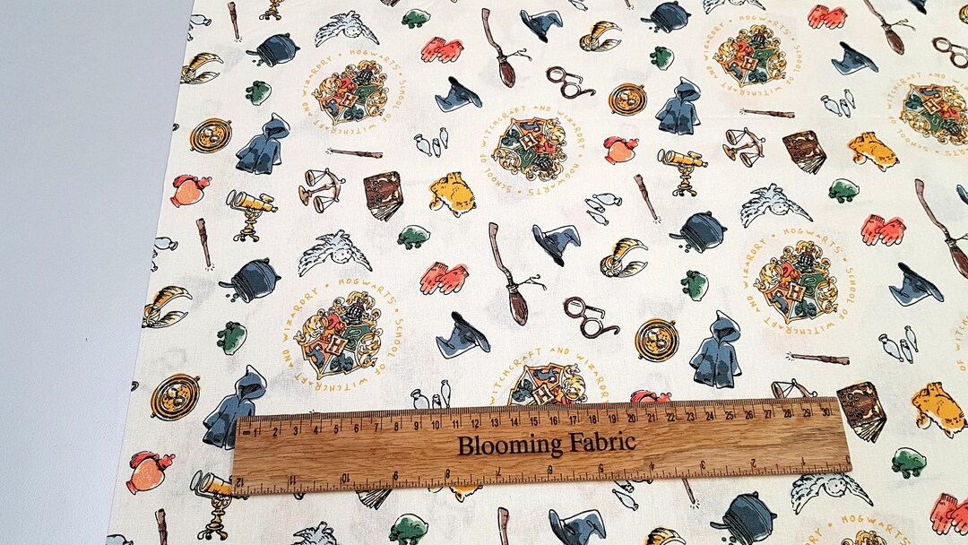 Harry Potter Fabric, Witchcraft 100% Cotton Fabric, Craft and Clothing ...