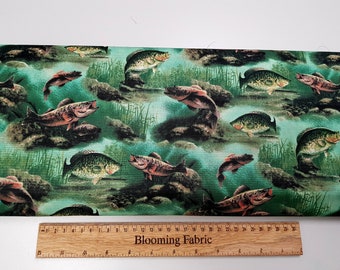Fishing Fabric Fisherman by Htsvik 1950s Vintage Retro Manly ...