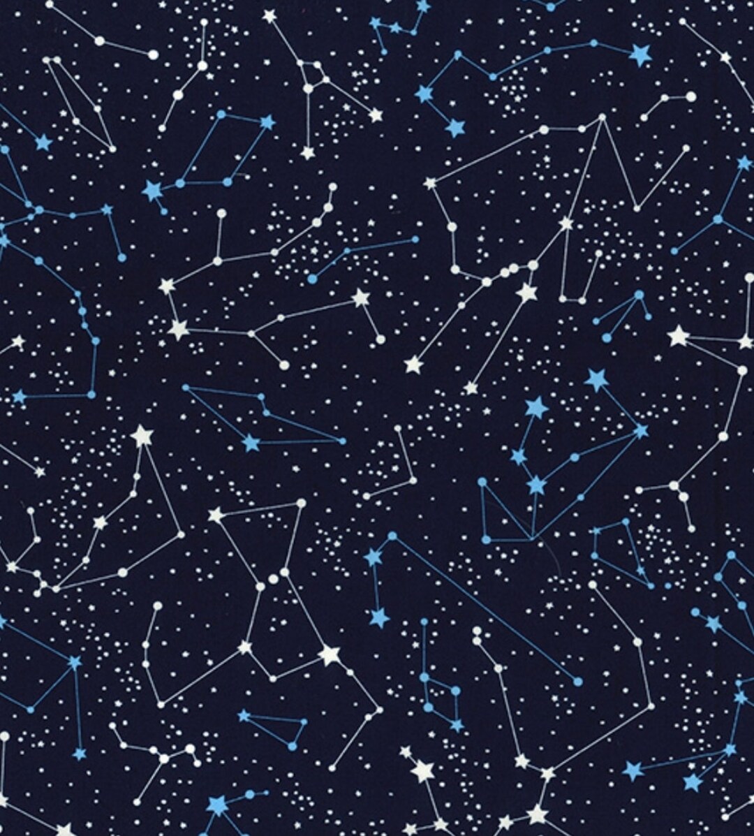 Space Fabric, Stars on Navy Nurserie Cotton, Cosmos Fabric, Craft and ...