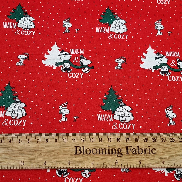 Snoopy and Peanuts Fabric - Etsy