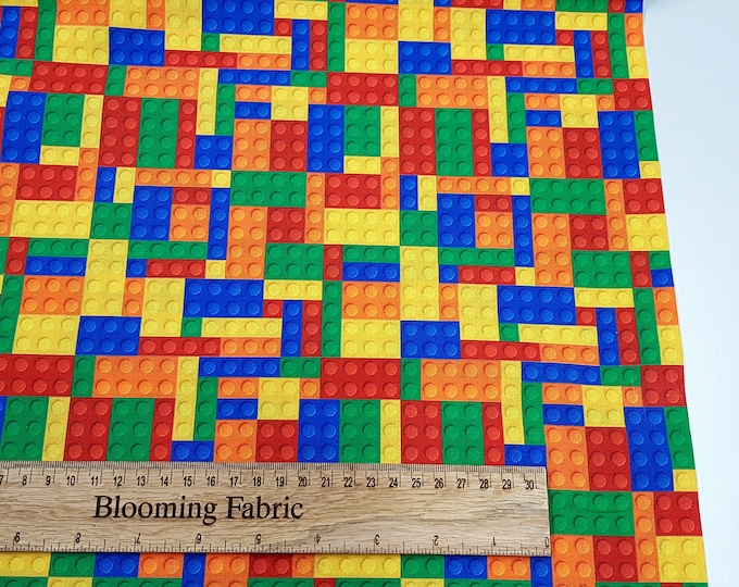 Toy Bricks Fabric Building Brick Scatter by Designedbygeeks Kids ...