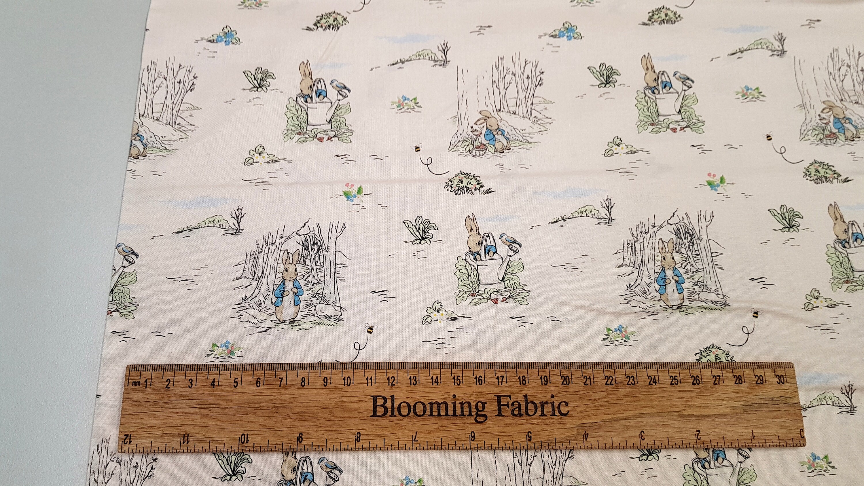 Peter Rabbit Fabric Adventures on Ivory 100% Cotton Craft - Etsy UK