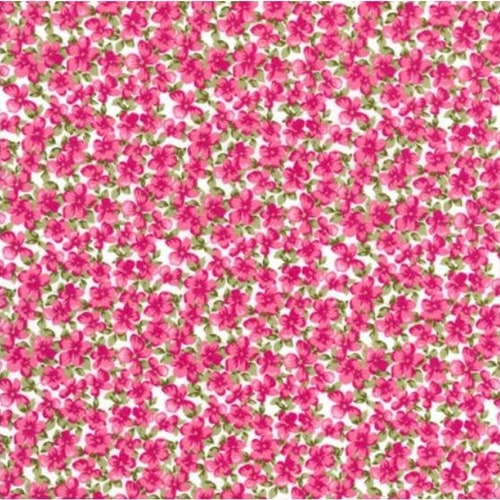 Pink Floral Fabric Small Flower Print Cotton 100% Cotton - Etsy UK