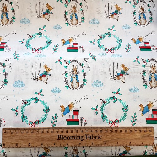 Peter Rabbit Fabric Christmas Fabric Bunny Fabric Critters - Etsy