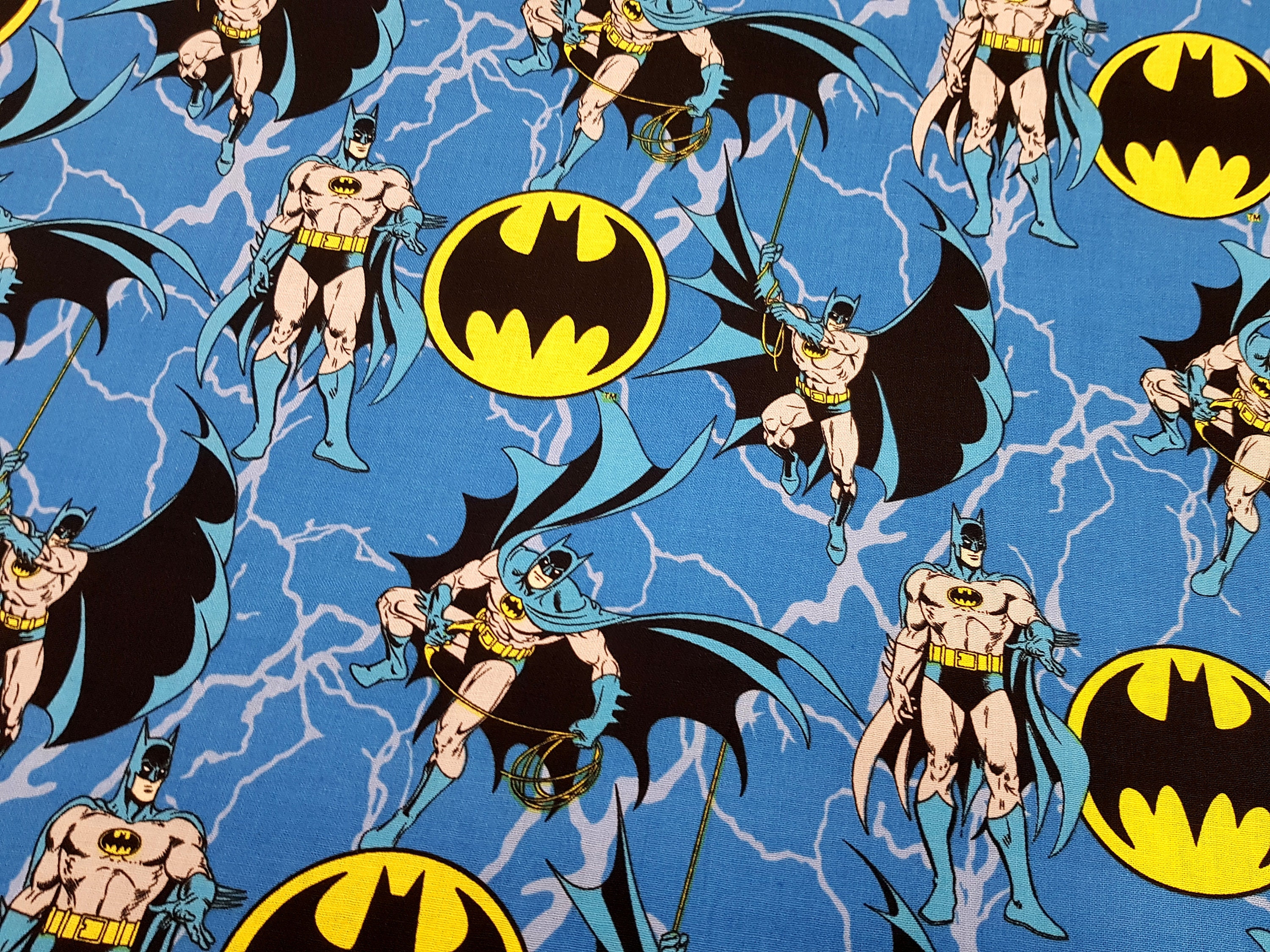 Batman Fabric Superhero Fabric 100% Cotton Print Craft and | Etsy Canada
