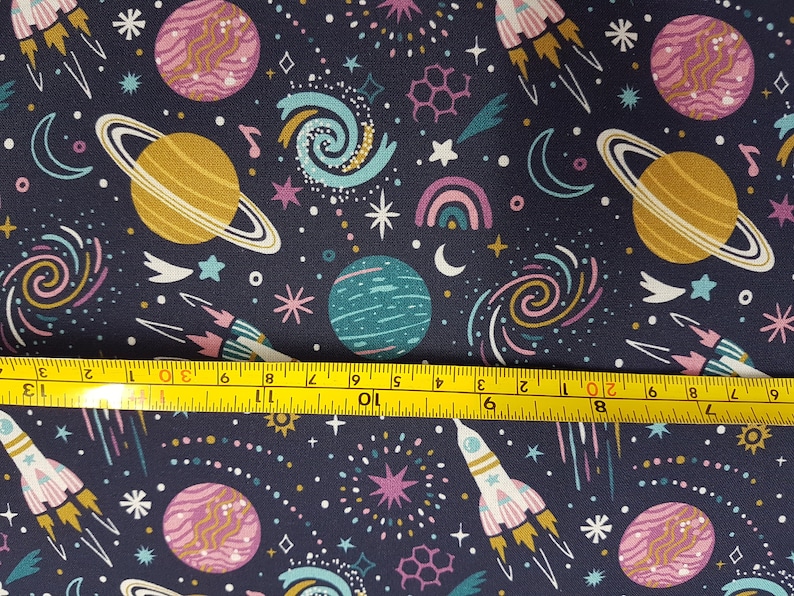 Space Fabric Galaxy Cotton Fabric Cosmos Fabric Planet - Etsy Australia