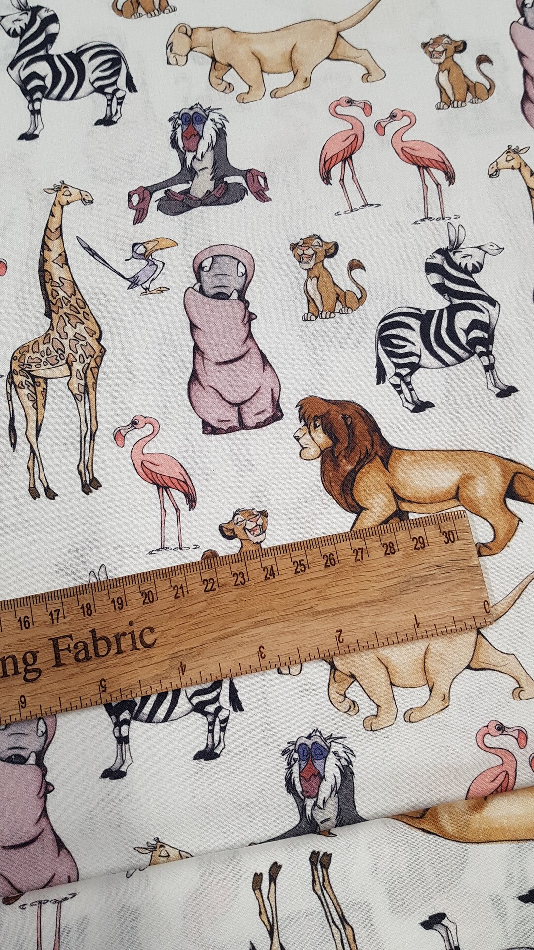 Lion King Fabric, Disney Fabric, Giraffe, Simba Craft and Clothing, 100 ...