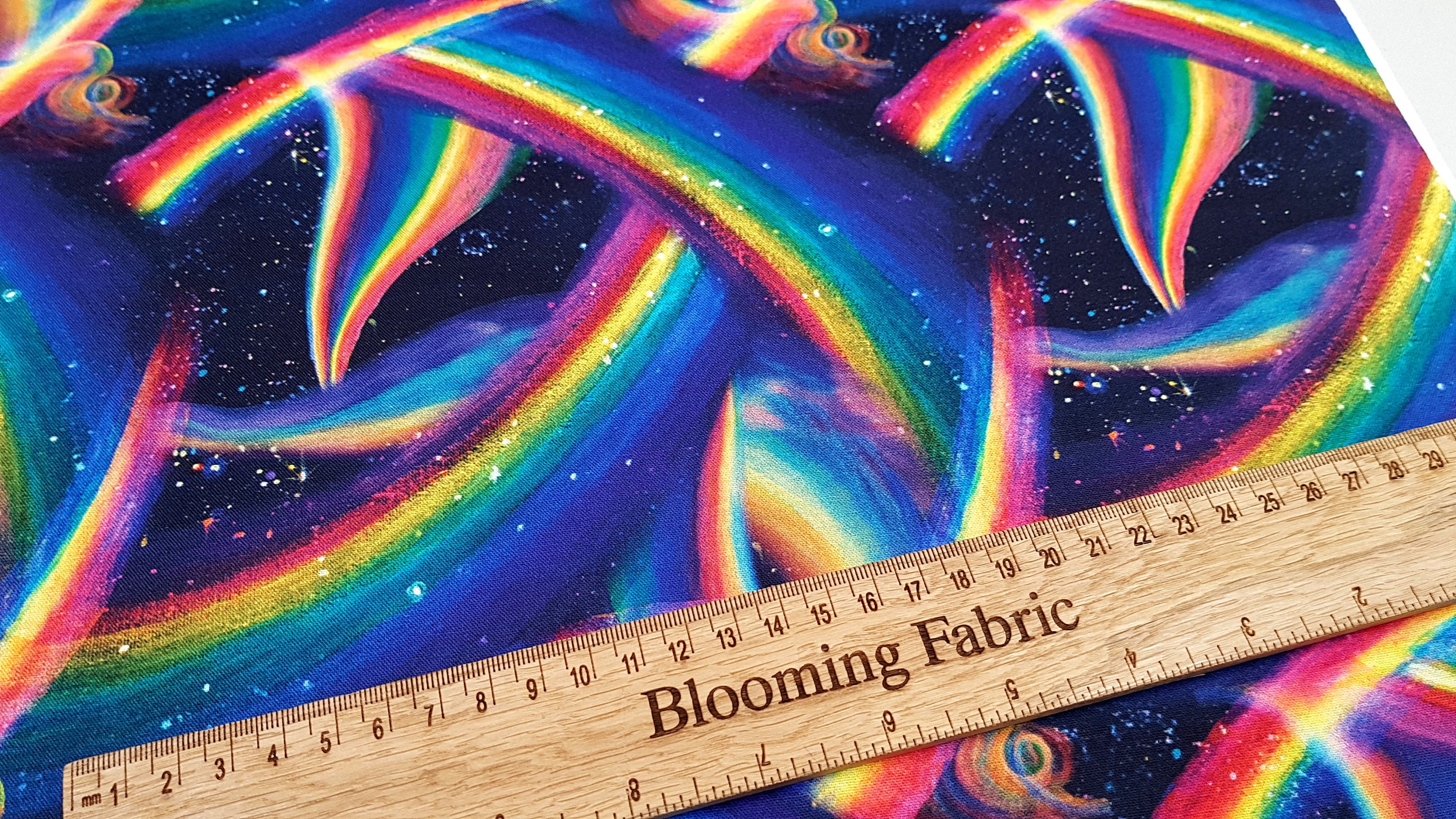 Rainbow Space Fabric Galaxy Cotton Fabric Rainbow Mashup - Etsy UK