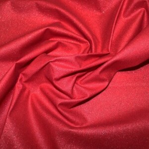 Red Glitter Sparkle Crystal Fabric Metallic Silver Quilting | Etsy
