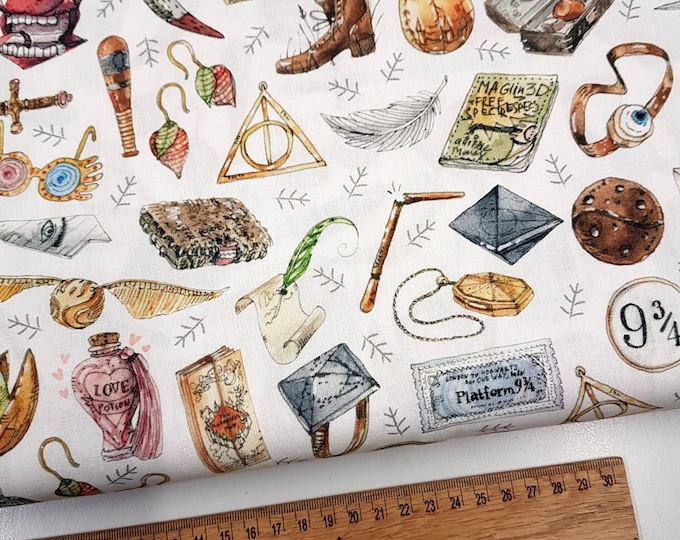 Harry Potter Fabric, Spell Fabric 100% Cotton Fabric, Craft and ...