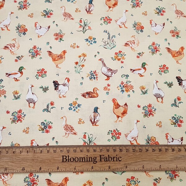 Chicken Fabric - Etsy