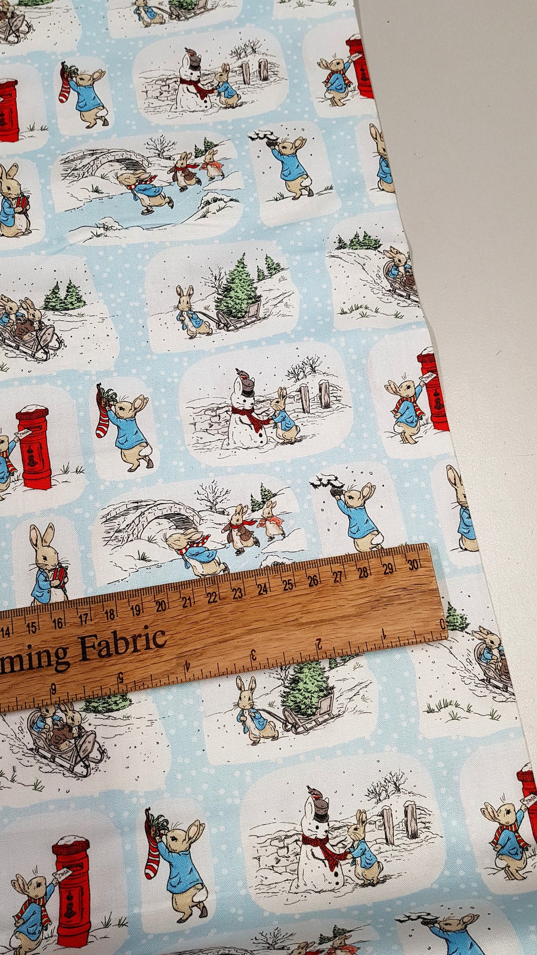 Peter Rabbit Fabric, Winter Fun 100% Cotton, Craft and Clothing ...