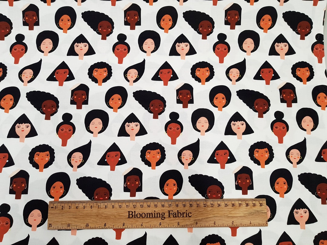 People Fabric, Hair Style Fabric, Diva Fabric 100% Cotton Fabric, Craft ...