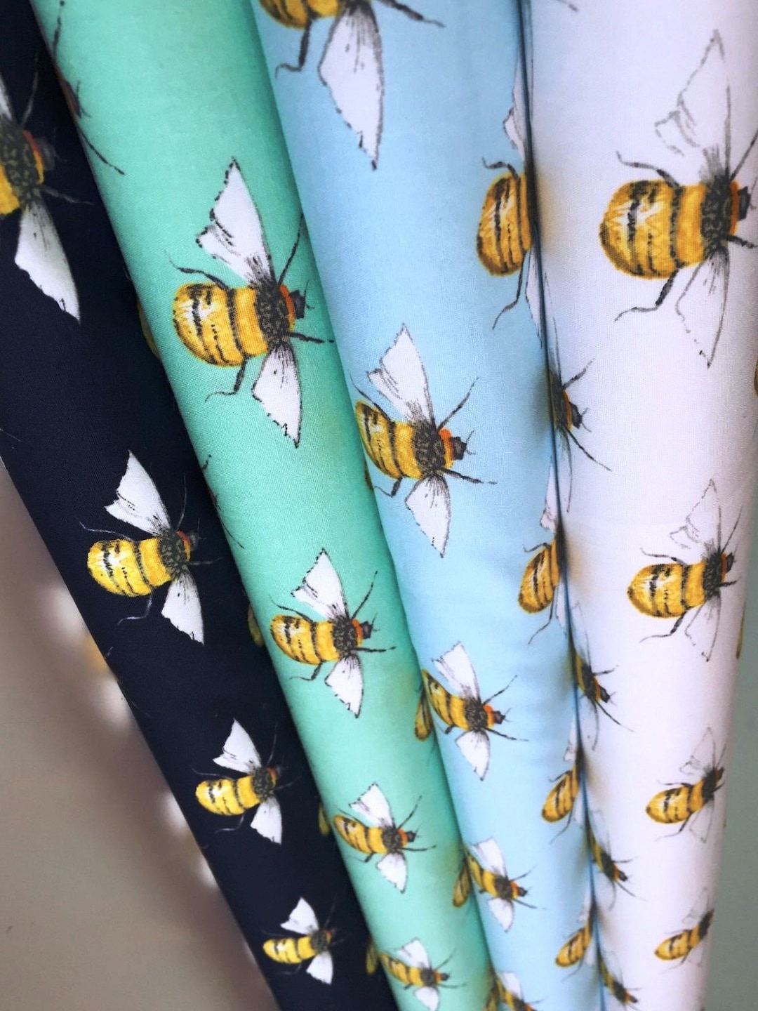 Bee Prints Cotton Poplin, 100% Cotton Print,insect Fabric, Bee Hive ...
