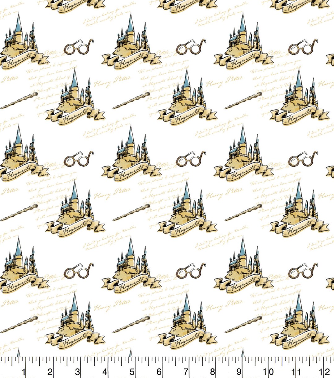 Harry Potter Fabric, Hogwarts 100% Cotton Fabric, Craft and Clothing ...