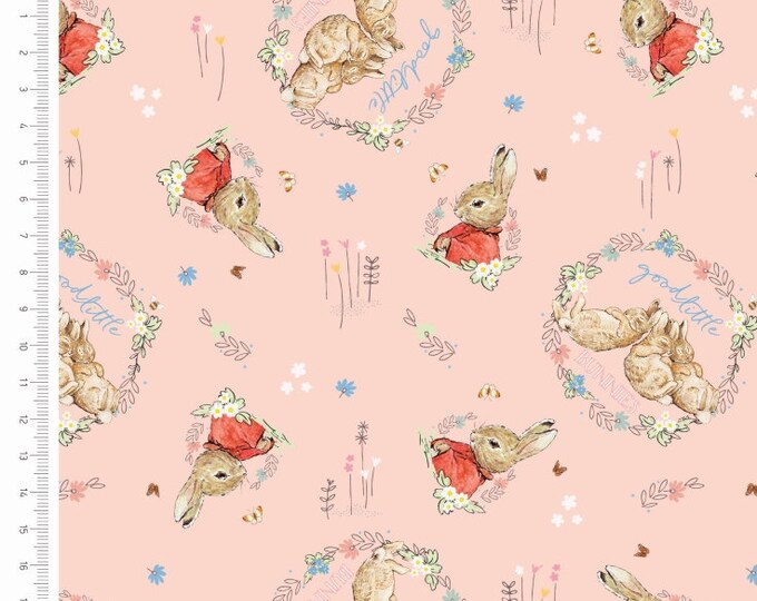Cotton Fabric Peter Rabbit Flopsy Mopsy Bunny Fabric Cotton 100% Cotton ...