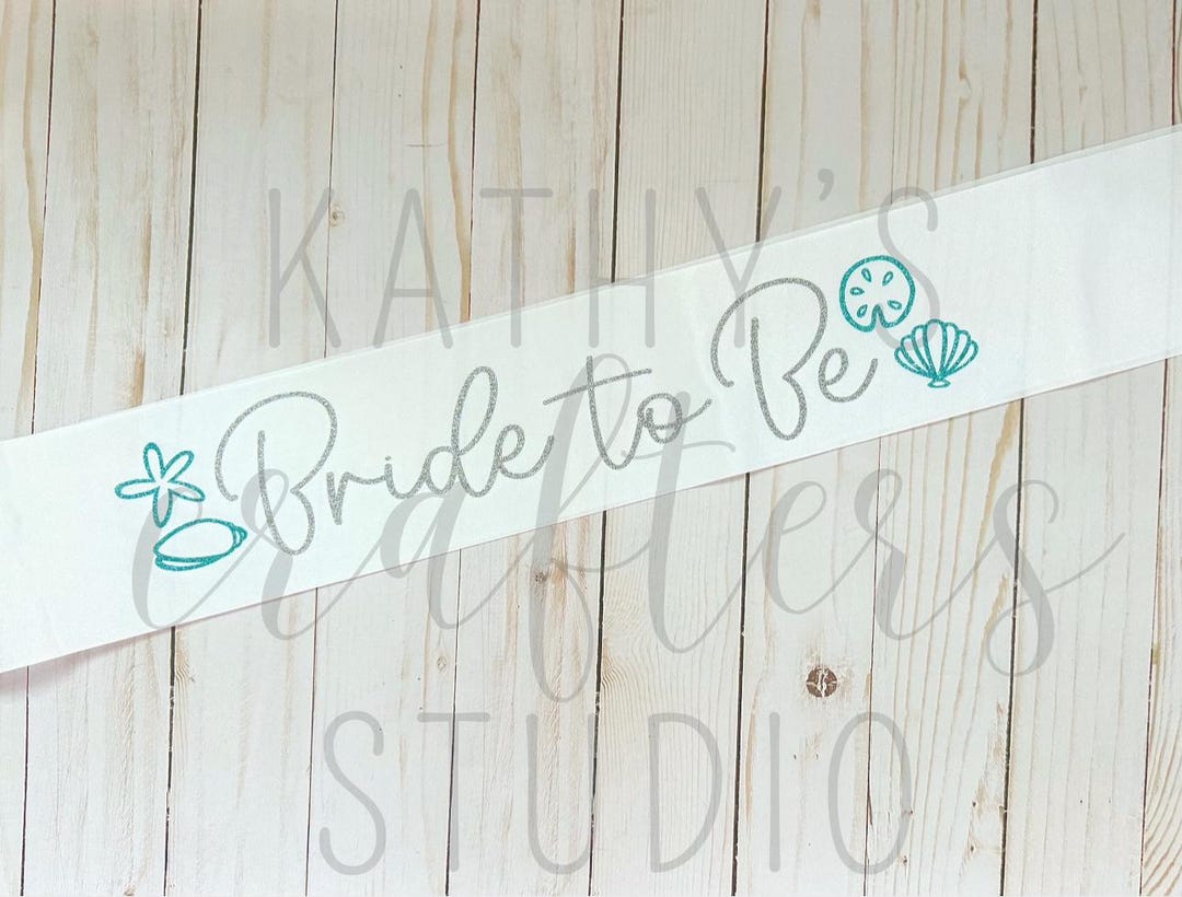 Bride to Be Seashell Sash | Beach Bridal Sash | Bride’s Last Toast on ...