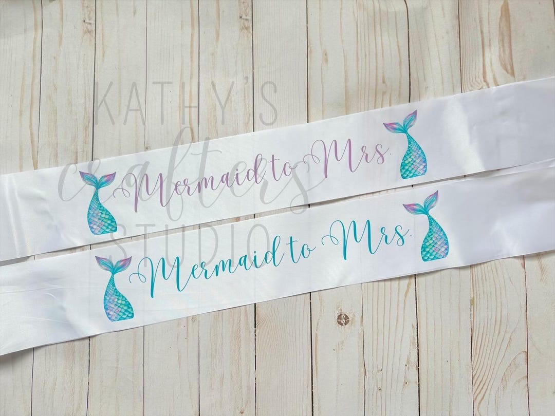 Mermaid to Mrs. Bride Sash | Bride to Be | Mermaid Bride | Beach Bride ...