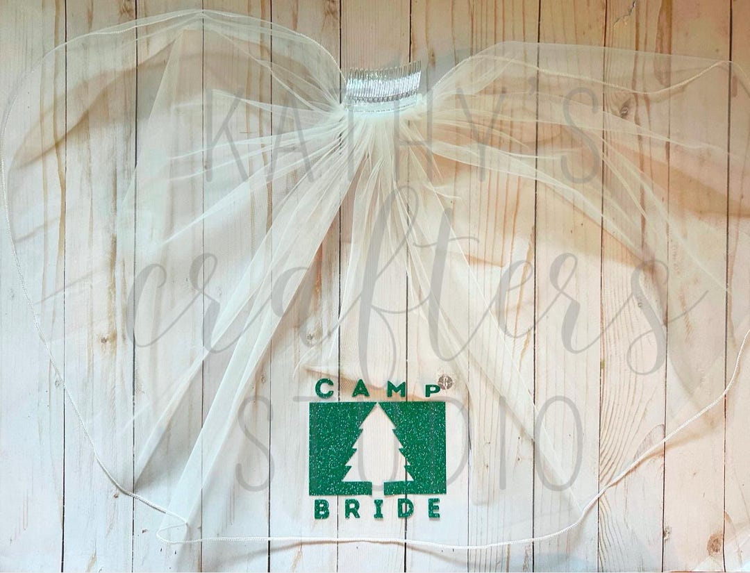 Camp Bride Veil | Camp Bachelorette |bridal Veil |bachelorette Party ...
