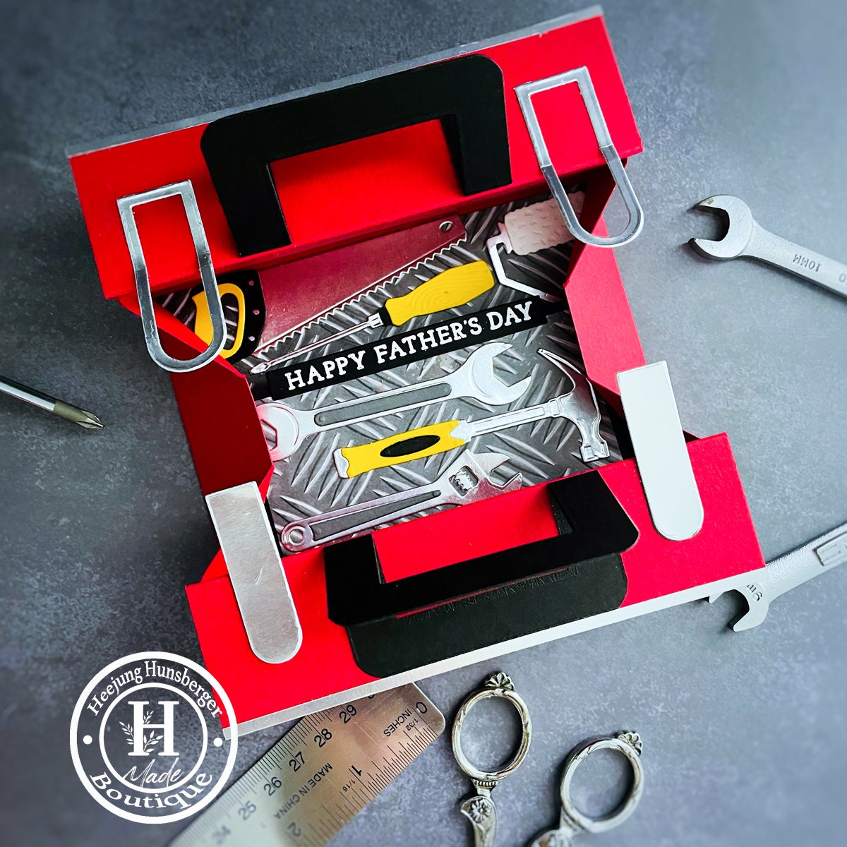 Fold Flat Tool Box Card father's Day or Birthday - Etsy