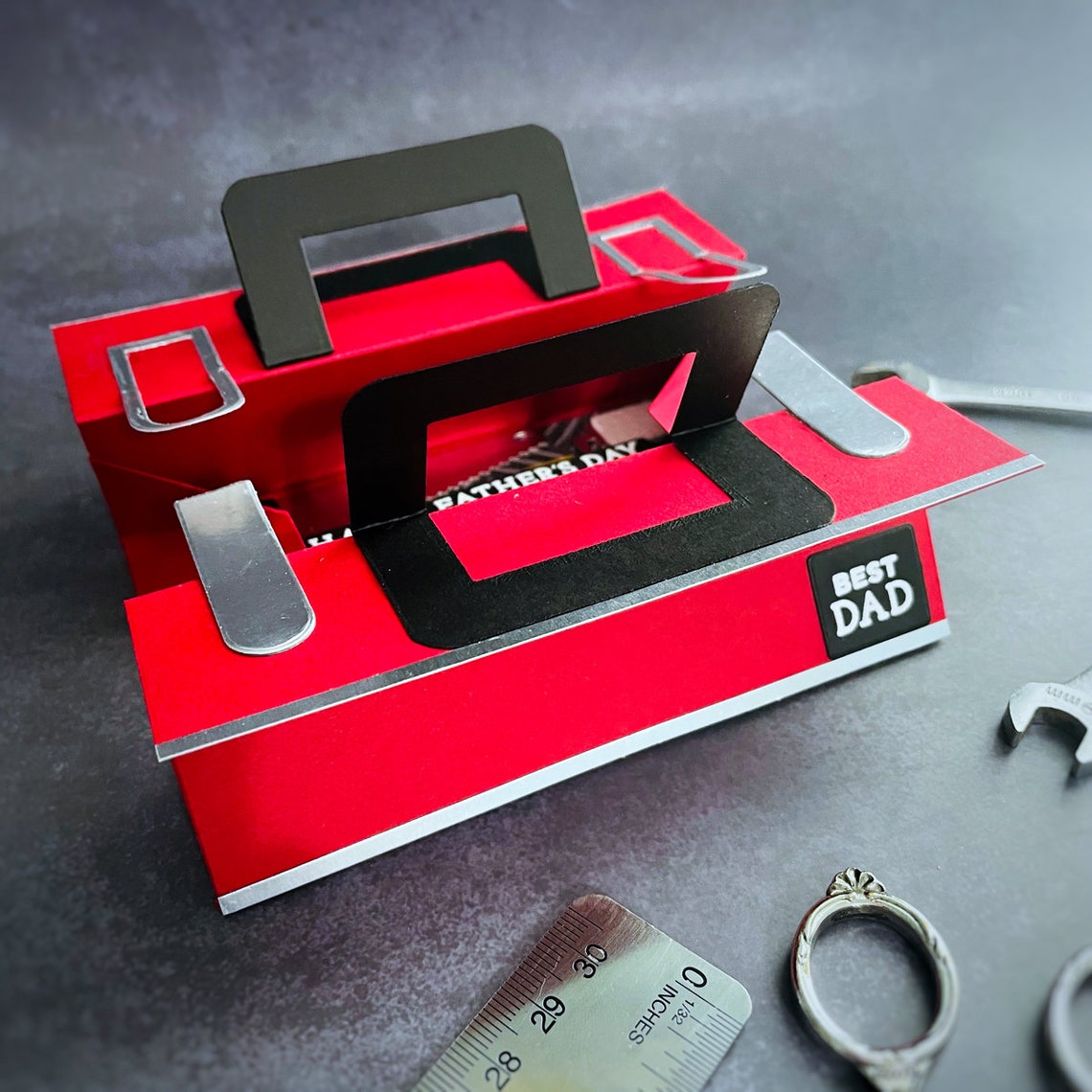 Fold Flat Tool Box Card father's Day or Birthday - Etsy