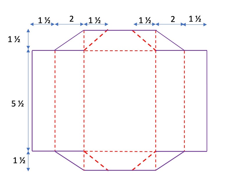 Fold Flat Too Box Card Template (PDF File) - Etsy