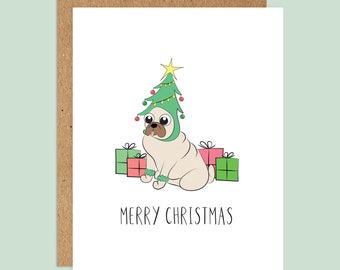Dog christmas cards | Etsy