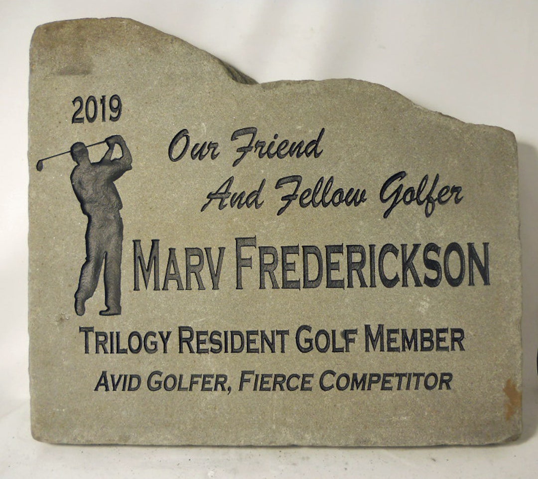 Custom Engraved Bluestone Paver, Horse Memorial, Memorial for a Golfer ...