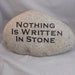 Engraved "nothing is Written in Stone" in Nature's Stone, Funny Desk ...