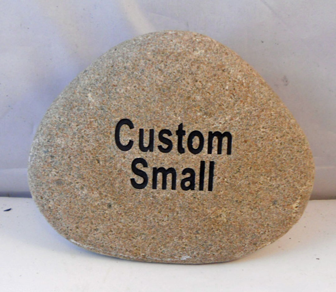 Custom Hand Engraved Small (4-6") River Rock, Personalized River Rock ...