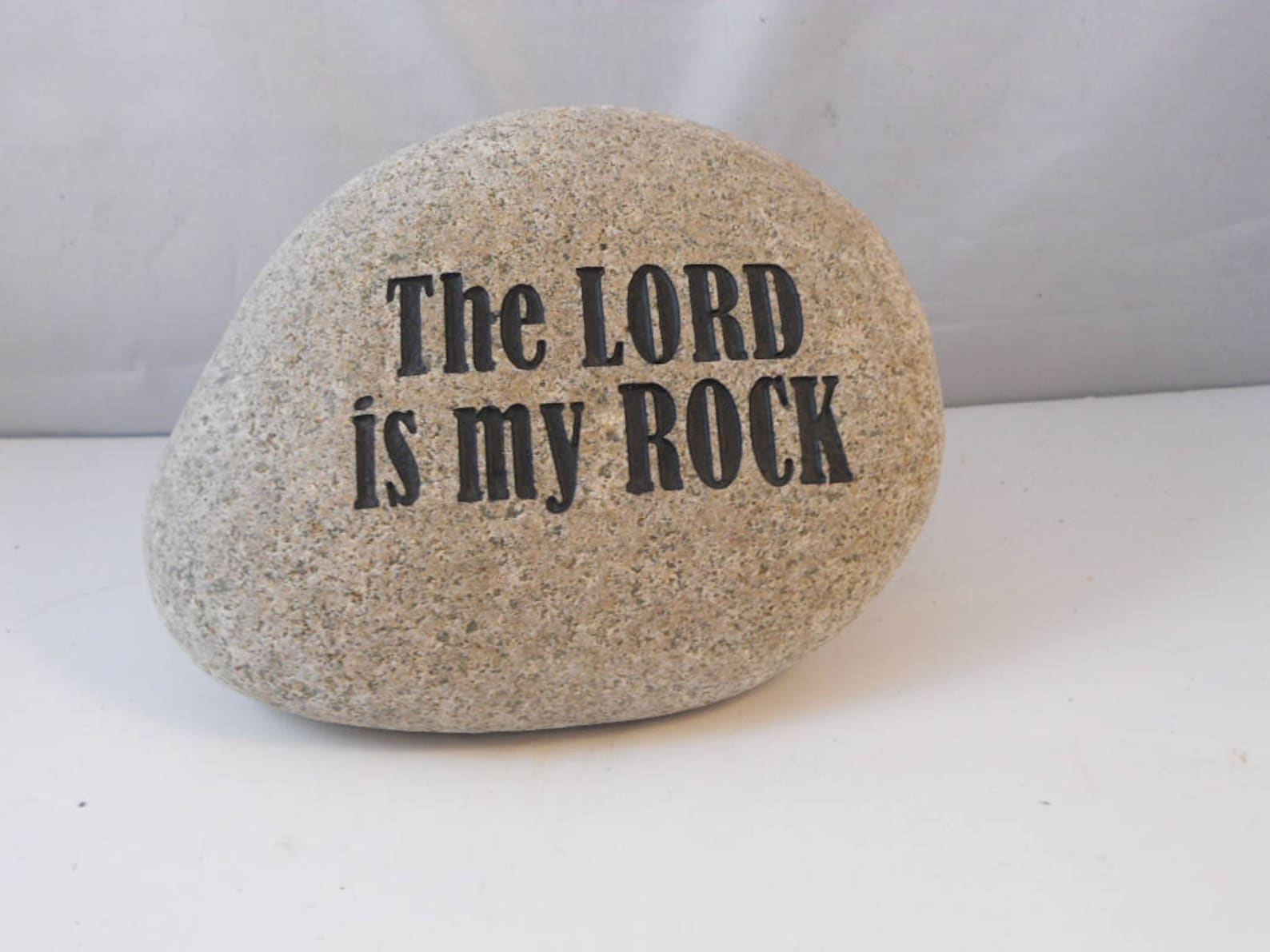 Sign the LORD is My Rock Handmade Engraved River - Etsy