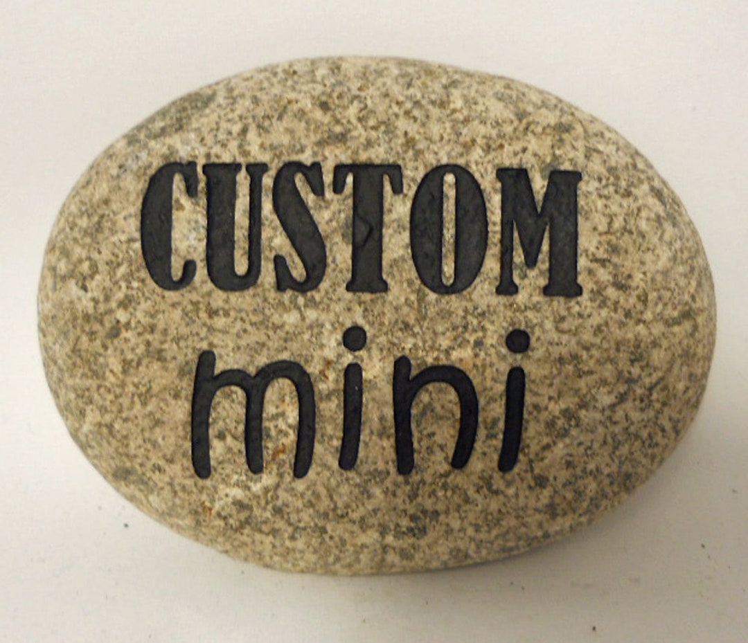 Custom Hand Engraved Mini River Rock / FREE SHIPPING - Etsy