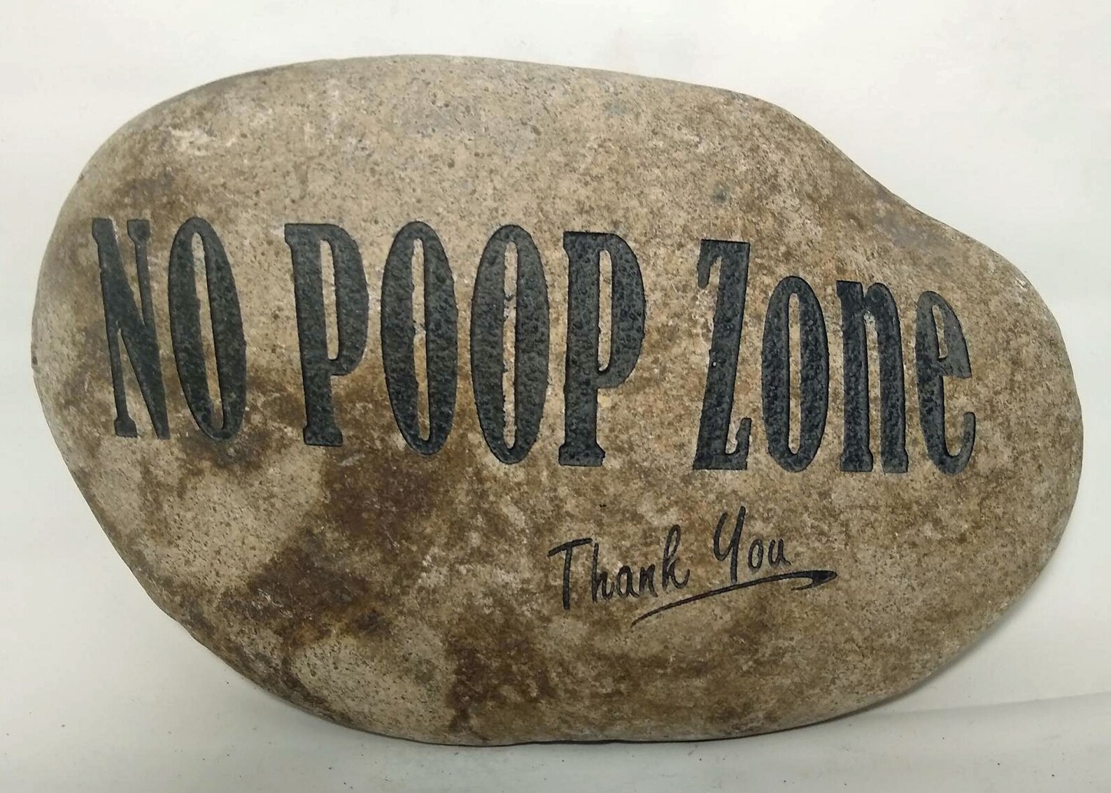 Garden Sign, "no Poop Zone" Engraved Rock, Paver and Slate, Gift for ...