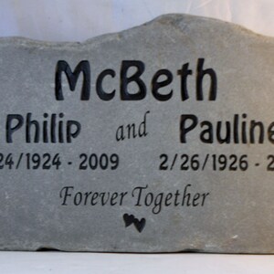 Flat Cemetery Custom Engraved Bluestone Paver, Rock Headstone Marker ...