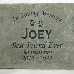 Flat Cemetery Custom Engraved Bluestone Paver, Rock Headstone Marker ...
