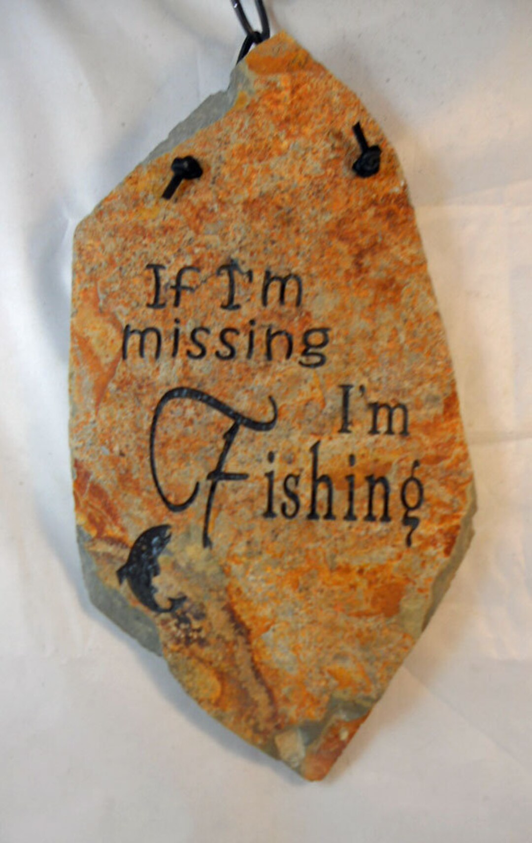 Sign: if I'm Missing I'm Fishing - Etsy