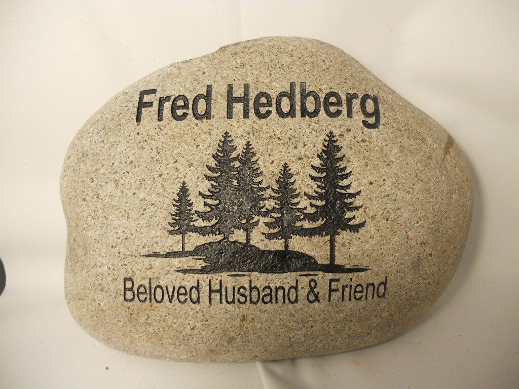 People Memorial Custom Engraved Rock / FREE SHIPPING - Etsy